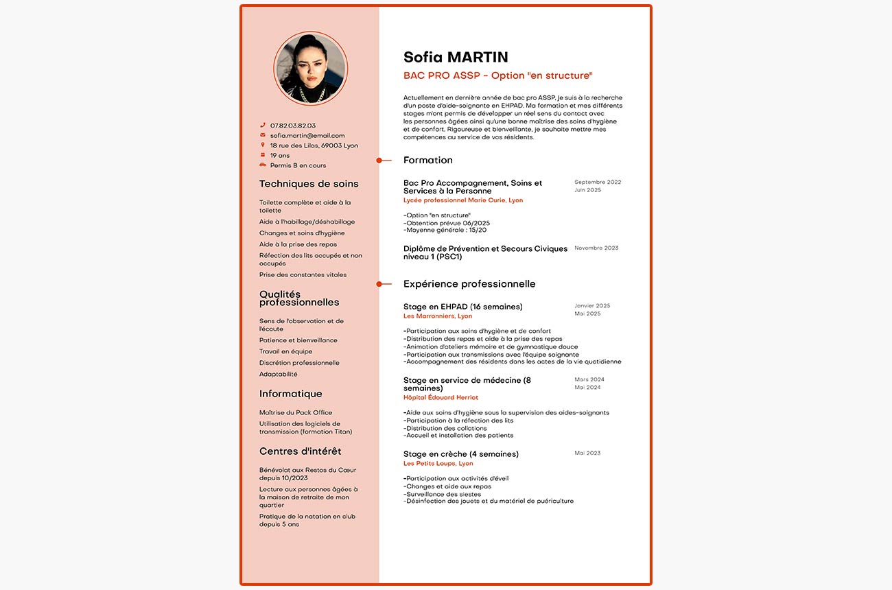 Comment créer un CV percutant avec un Bac Pro ASSP : le guide